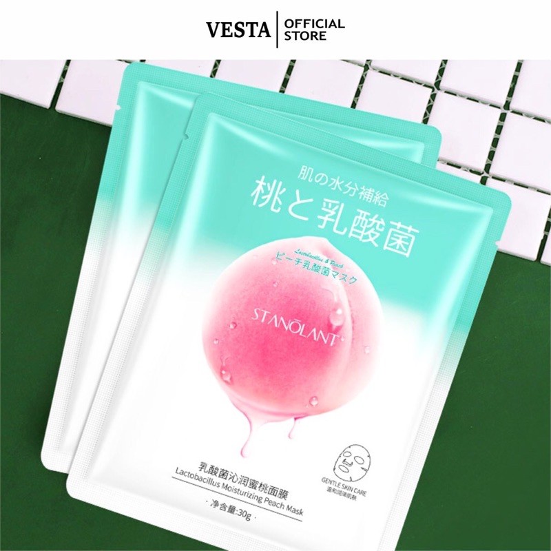 [Hộp10miếng] Mặt nạ trái đào Stanolant tươi mát | Shopee Việt Nam