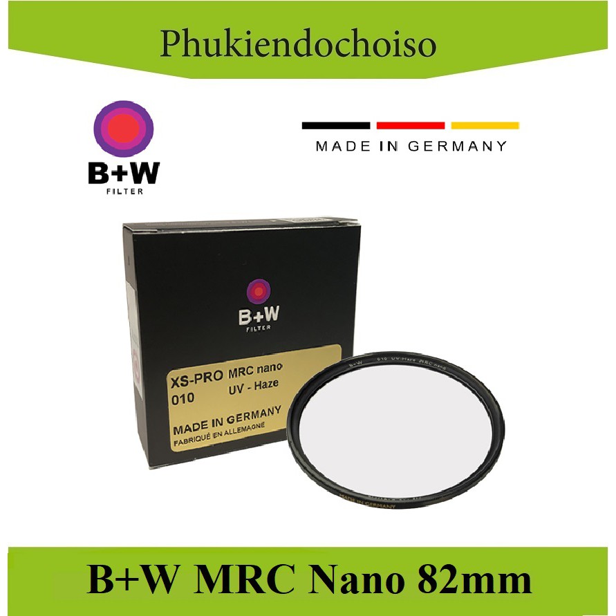 Kính lọc Filter B+W 82mm XS-Pro Digital 010 UV-Haze MRC nano ( Chính hãng Hoằng Quân).Tặng 01 da ...