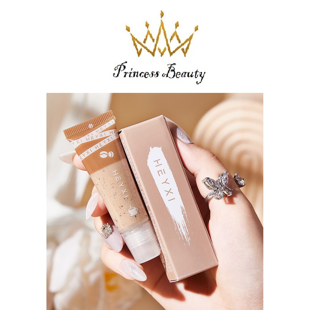 Tẩy da chết môi Heyxi Cafe 15G giúp dưỡng ẩm và hồng môi Princess ...