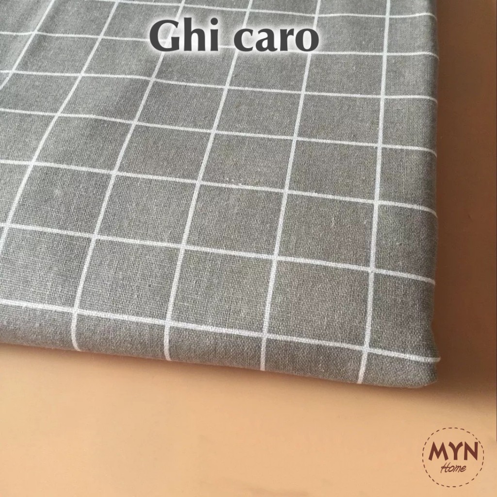 Khăn trải bàn kẻ caro vải bố canvas CHƯA MAY VIỀN, vải phông nền chụp ...