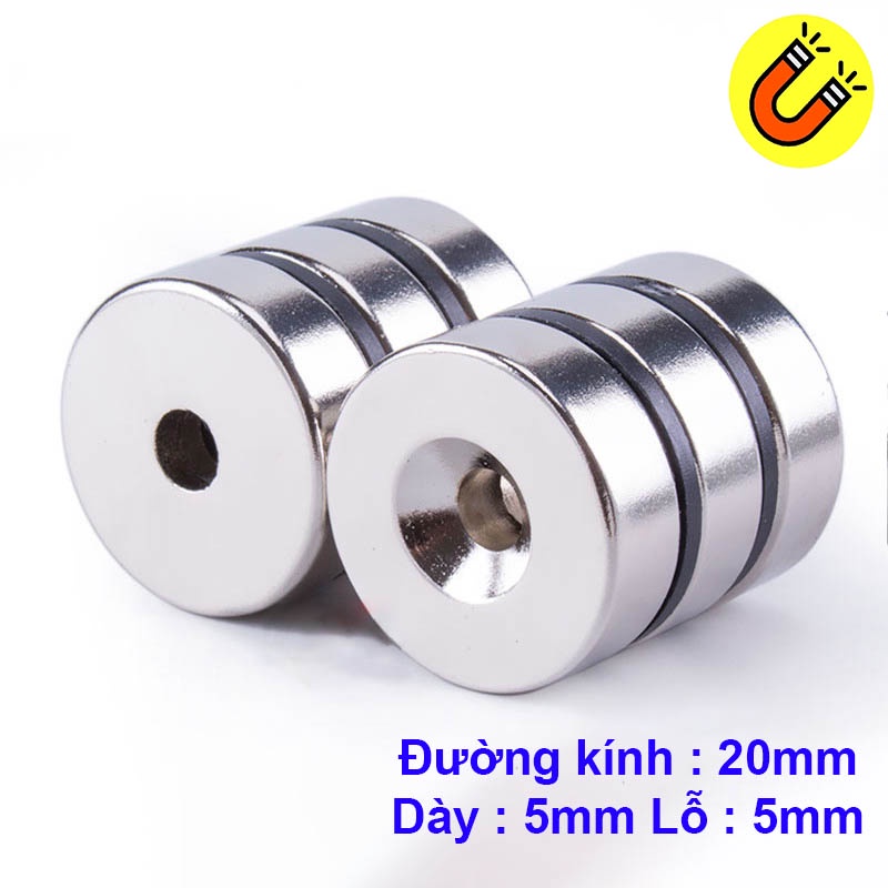Nam châm tròn có lỗ 20x3 lỗ 4mm, 20x4 lỗ 5mm, 20x5 lỗ 5mm | Shopee Việt Nam