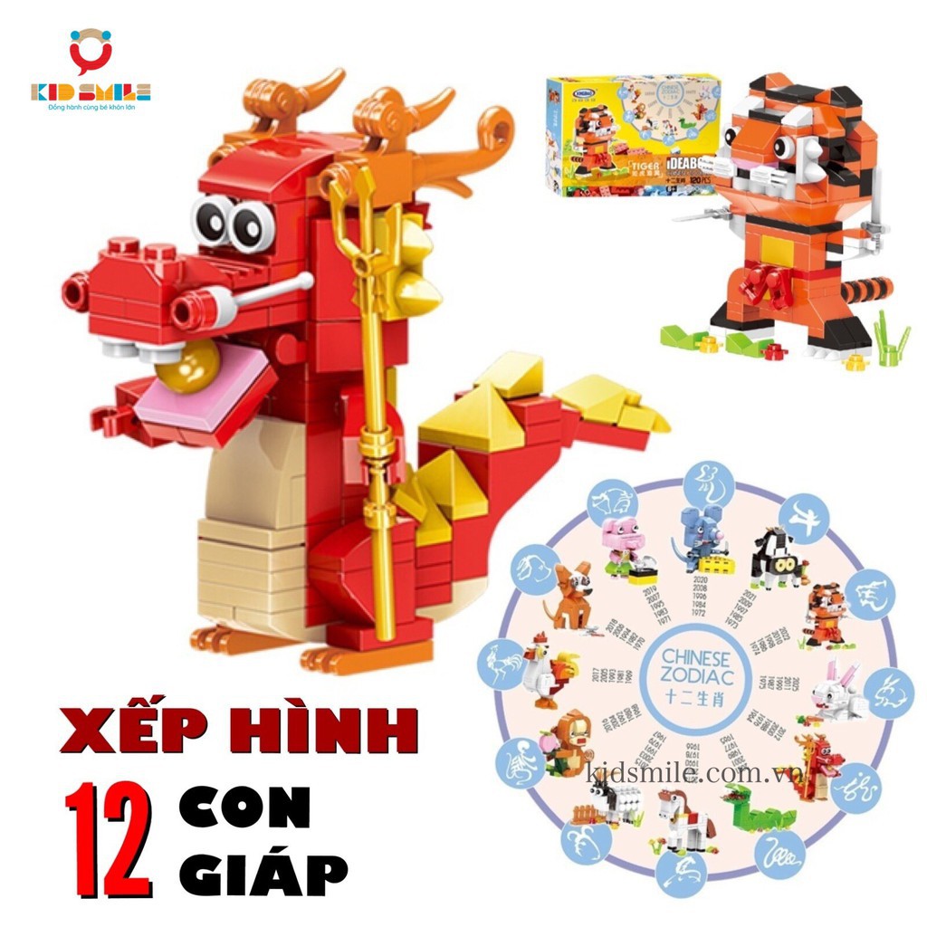 [Bb124] Đồ chơi xếp Lego 12 CON GIÁP độc đáo nhựa ABS cao cấp 89 đến ...