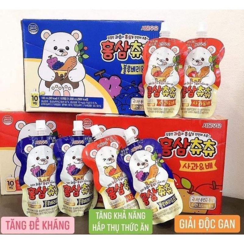 Thùng 40 gói hồng sâm ChuChu Chu Chu cho bé | Shopee Việt Nam