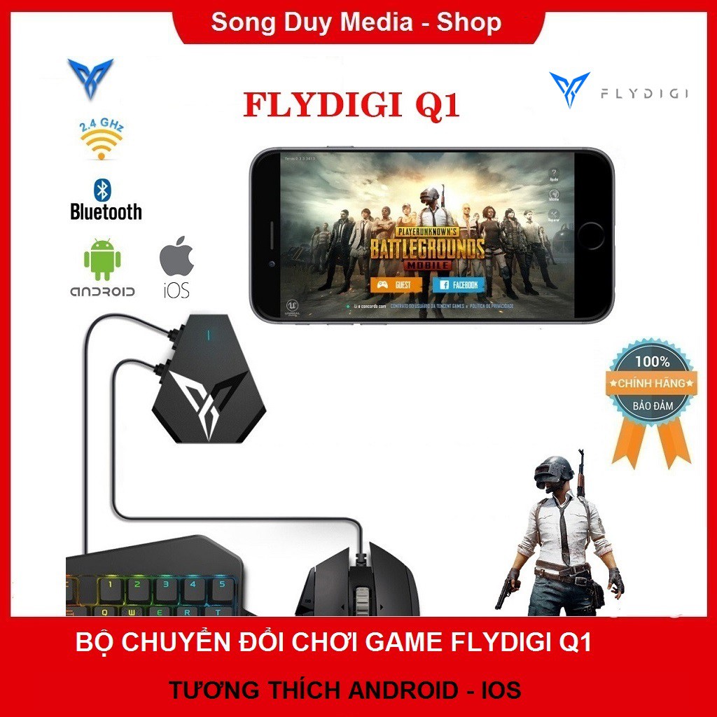 [CHÍNH HÃNG] Bộ chuyển đổi game Flydigi Q1 chơi game PUBG | ROS | Free Fire và các game FPS khác ...