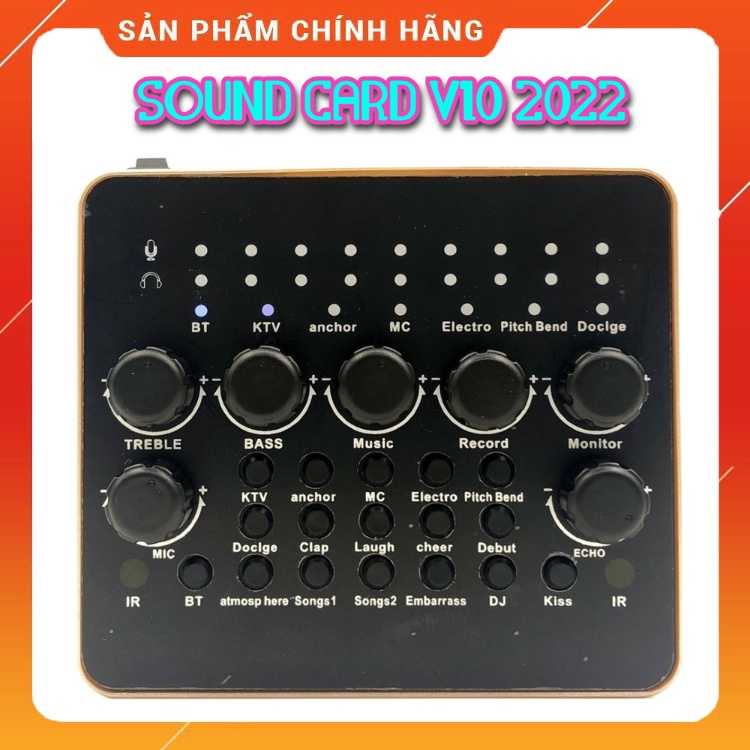 Sound Card V10 2022 Bluetooth. Chuyên Thu Âm, Livestream, Karaoke, Hỗ ...