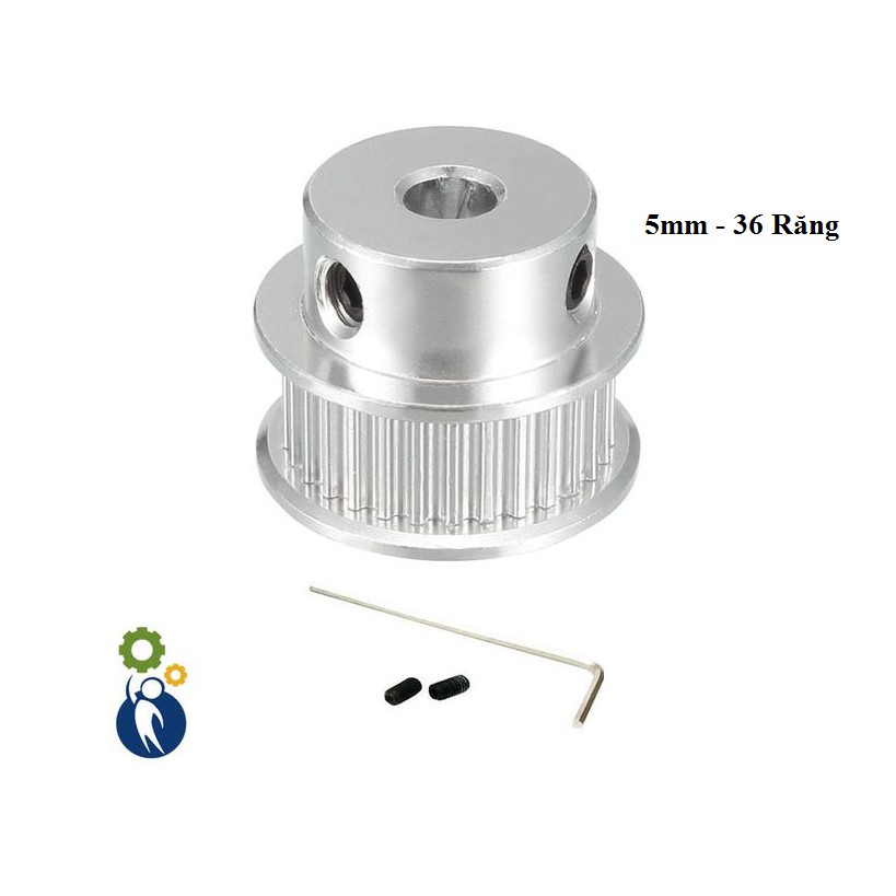 Buly, Puly, Pulley Trục 5mm - 36 Răng, sử dụng với dây đai 2GT-6mm ...