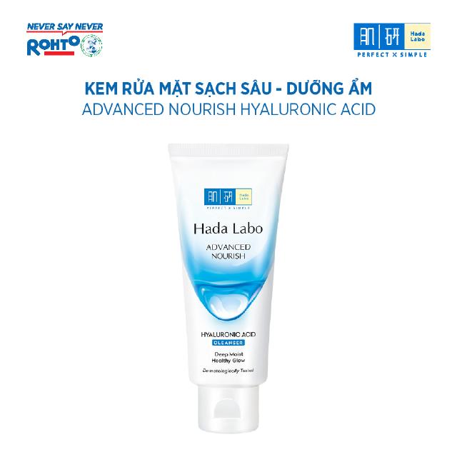 Sữa rửa mặt dưỡng ẩm tối ưu Hada Labo Advanced Nourish Cleanser 80g | Shopee Việt Nam