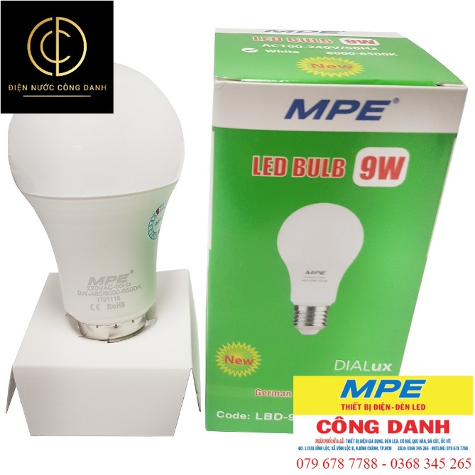 ĐÈN LED BULB MPE 3W,5W,7W,9W,12W,15W- LBD BẢO HÀNH 2 NĂM ( 1 ĐỔI 1 ...