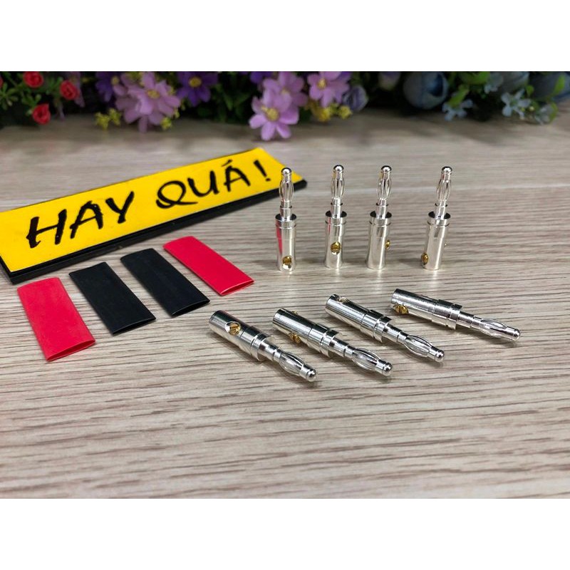 Bắp chuối Silver Plated Copper Banana Plug. Speaker Cable Wire ...