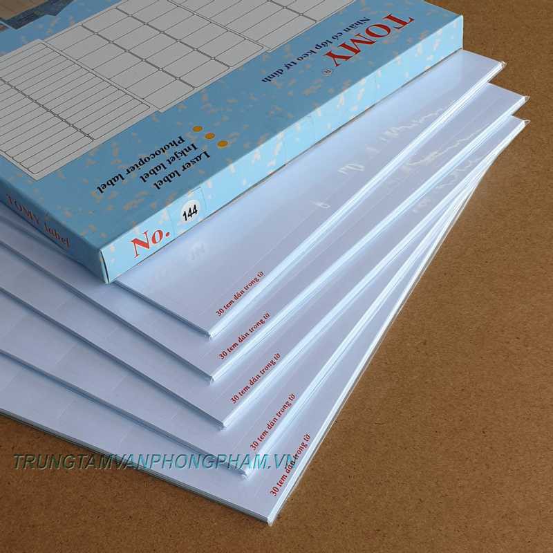 Giấy Tomy A4 in mã vạch - nhãn decal có lớp keo tự dính Tomy 139 140 141 142 143 144 145 146 147 ...