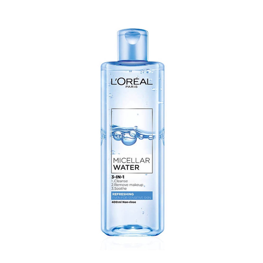 Nước tẩy trang cho mọi loại da L'Oreal Paris 3-in-1 Micellar Water 400ml xanh | Shopee Việt Nam