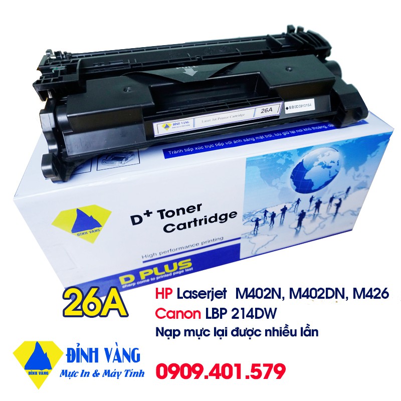 Hộp mực DPLUS 26A - HP M402/ M402D/ M402W/ M402DW/ M426/ CANON LBP ...