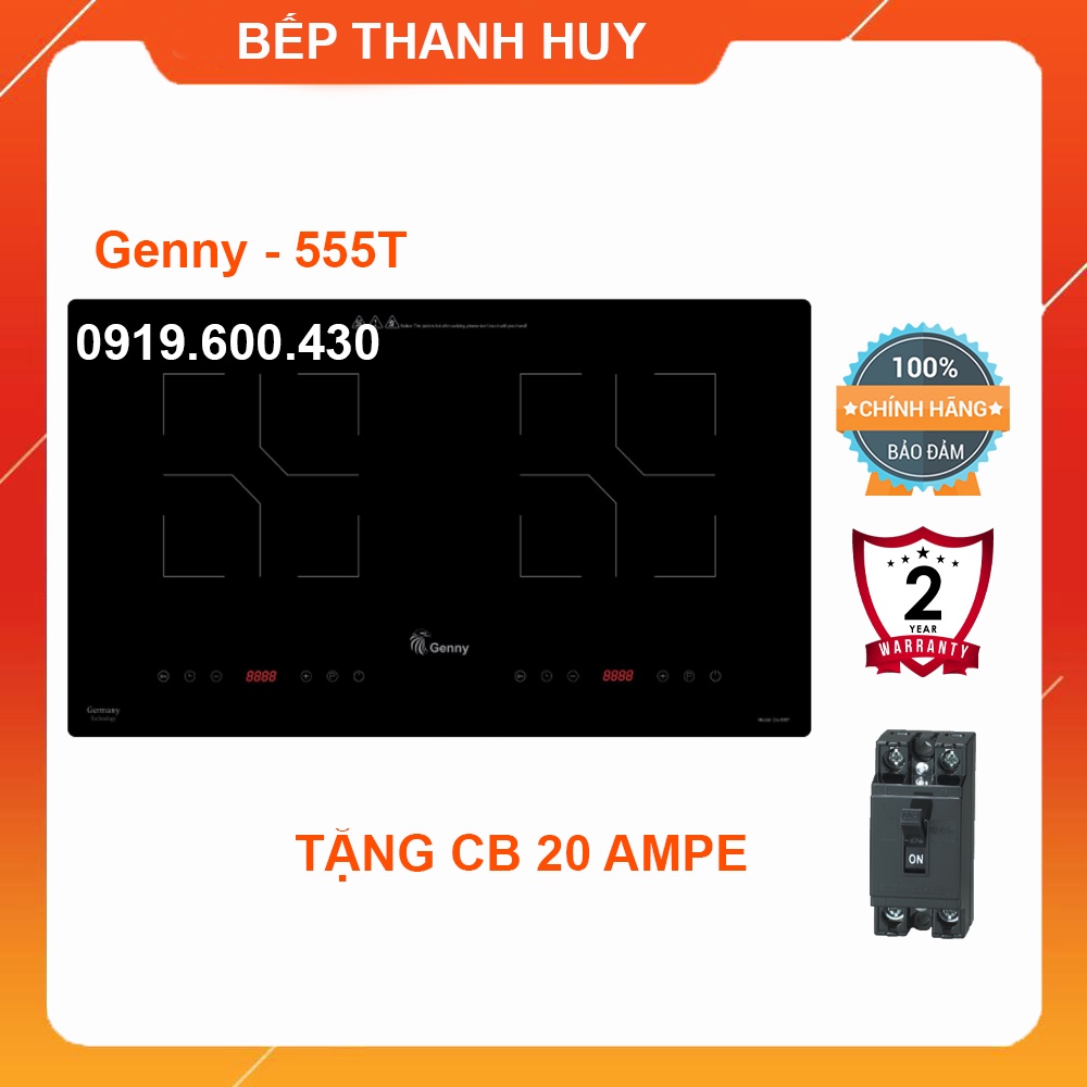Bếp điện từ đôi Genny GN 555T FREESHIP Bếp từ Inverter - Tiết kiệm điện ...