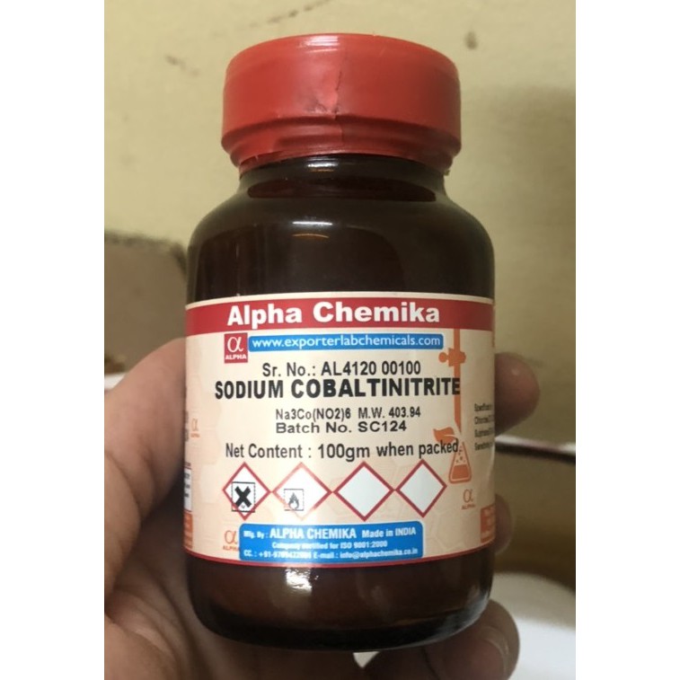 [HÀNG ẤN ĐỘ] Hóa chất SODIUM COBALTINITRITE thí nghiệm CAS 13600-98-1 ...