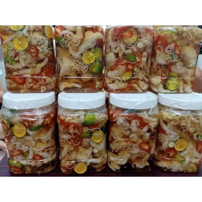Chân gà rút xương ngâm sả tắc hôp 500g 10-12 chân to | Shopee Việt Nam