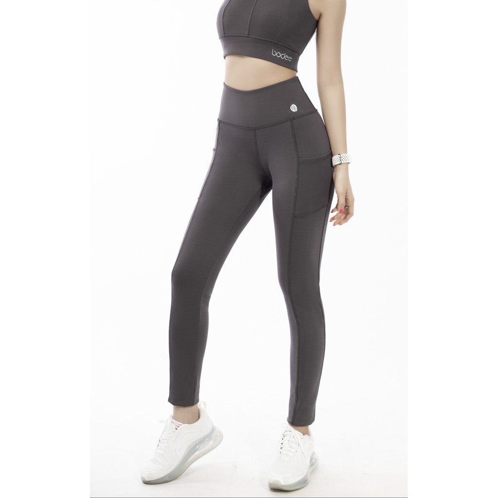 Bộ đồ tập để tập gym, yoga, chạy bộ, thể thao BODEE ATHEN FLEXI màu xám ...