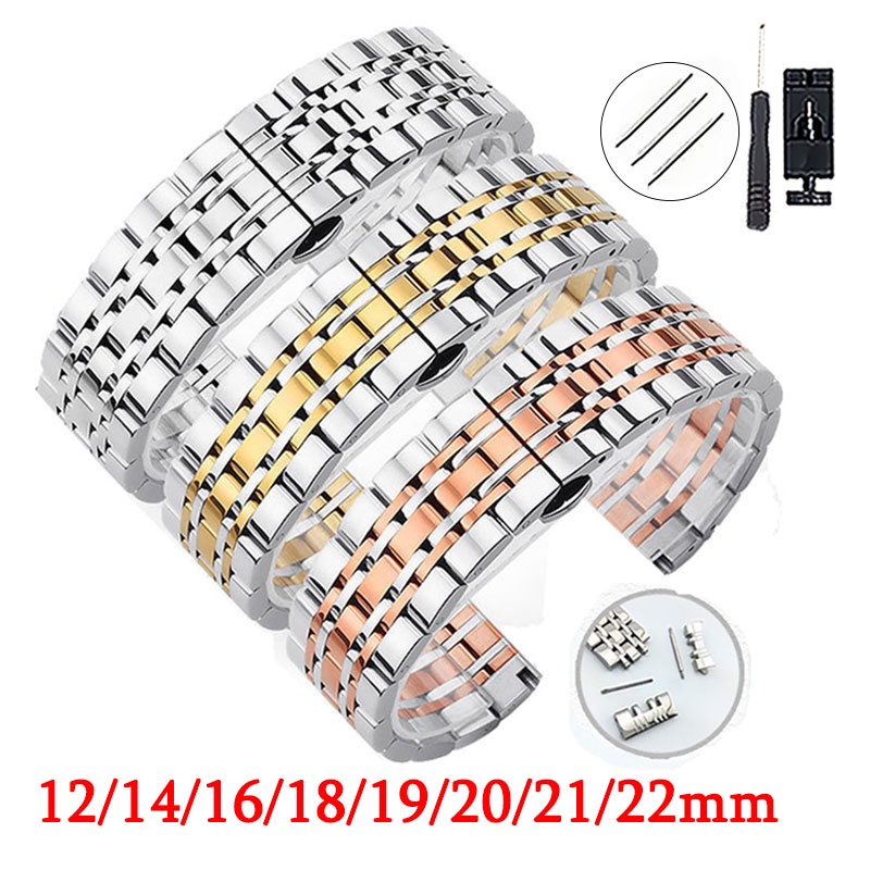 Dây Đeo Đồng Hồ Bằng Thép Không Gỉ Trơn Màu 12mm 14mm 16mm 18mm 19mm 20mm 21mm 22mm | Shopee ...