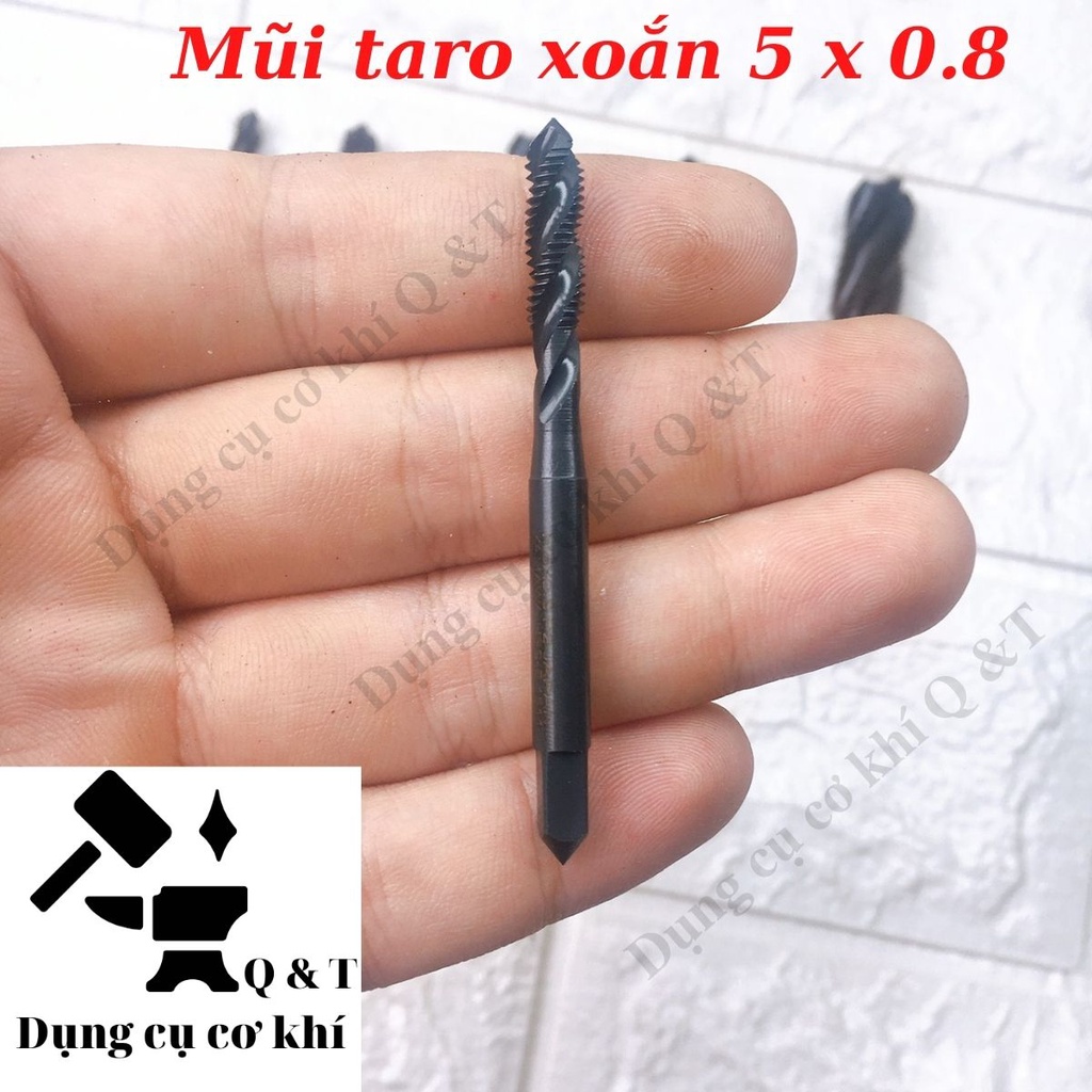 Taro ren trong , Mũi tạo ren xoắn thép gió hss đen từ m4 tới m14 ...