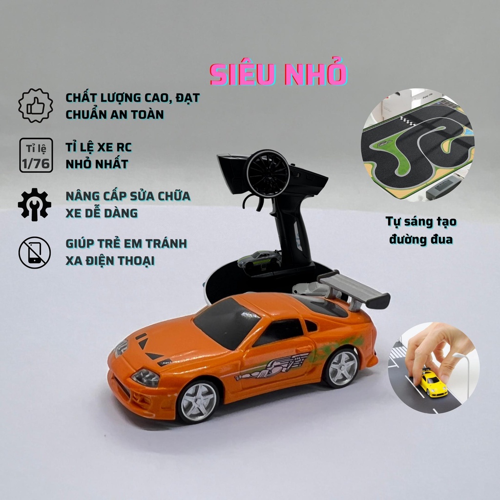 [Chính Hãng] Xe Điều Khiển Tỉ Lệ 1/76 Turbo Racing 2.4Ghz, Động cơ ...