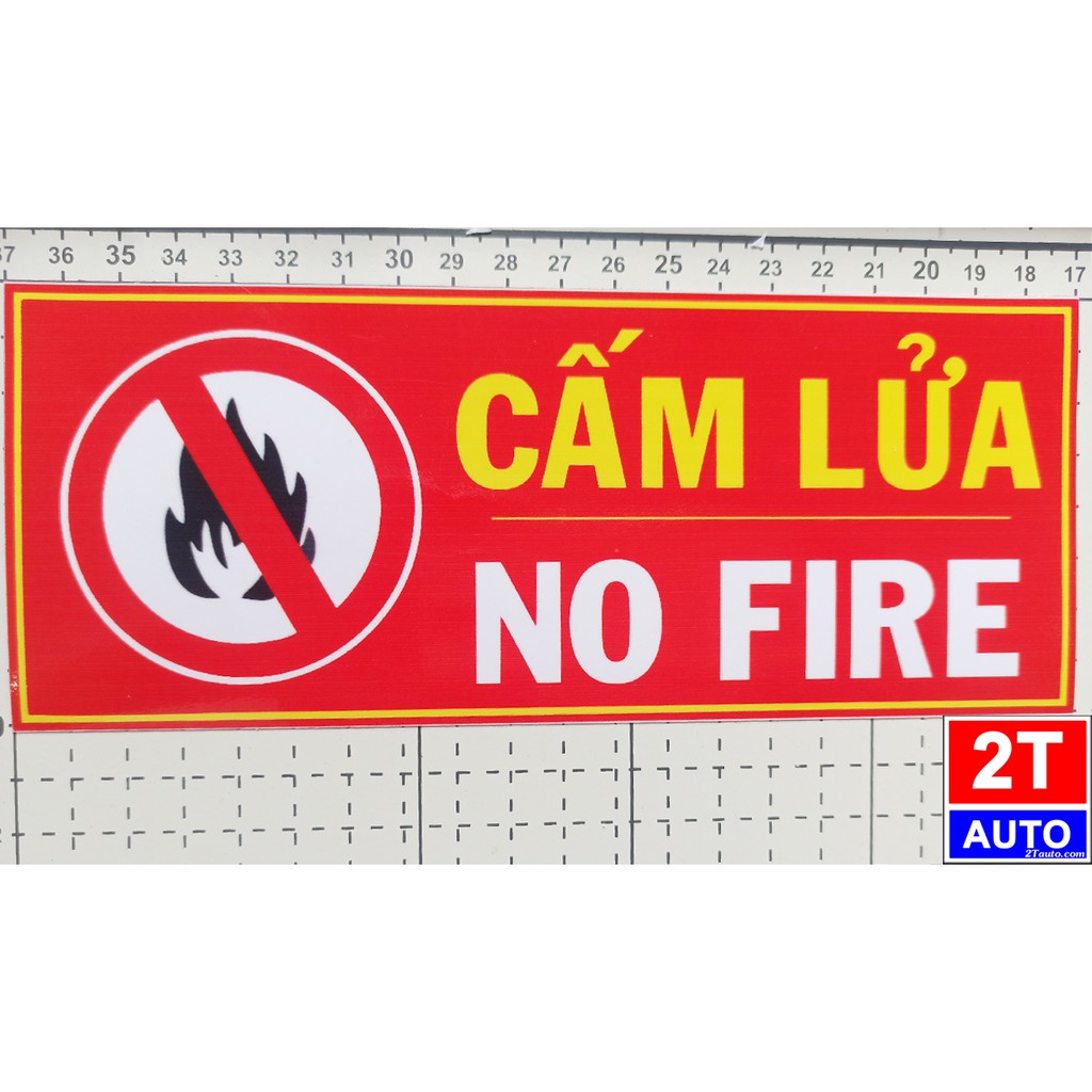 LOGO STICKER TẤM DÁN CẤM LỬA, CẢNH BÁO HỎA HOẠN XẢY RA DÁN MỌI VỊ TRÍ ...