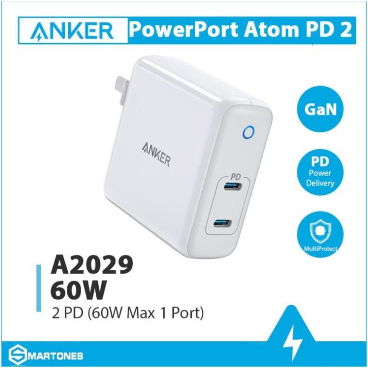 Sạc Anker PowerPort Atom PD 2 [GaN Tech] 60W (2 PD) - A2029 | Shopee Việt Nam