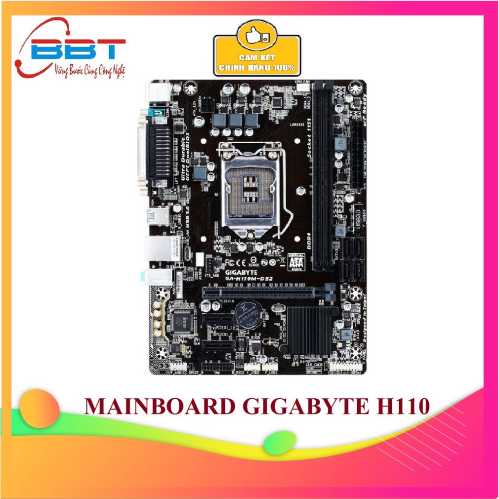 Main Giga H110 tháo máy văn phòng (Chipset Intel H110/ Socket LGA1151 ...