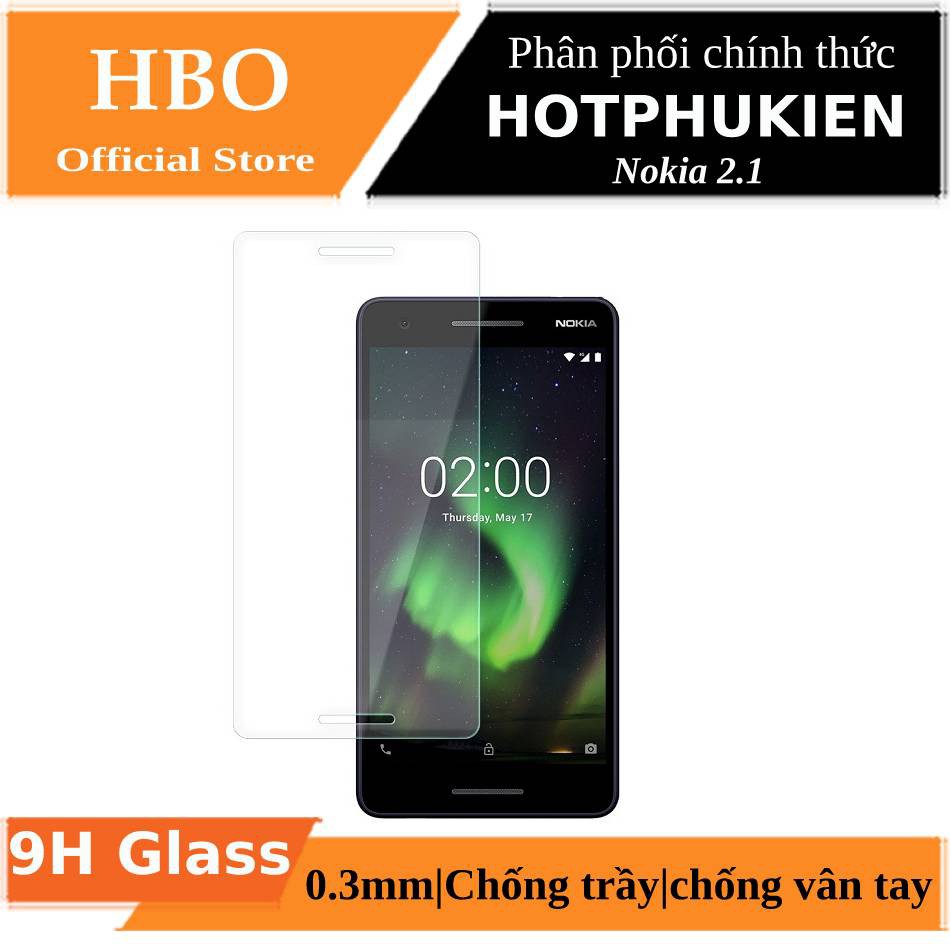 Miếng dán kính cường lực Nokia 2.1 hiệu HBO (độ cứng 9H) - hàng chính ...