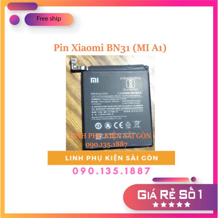 PIN XIAOMI BN31 (MI A1) | Shopee Việt Nam