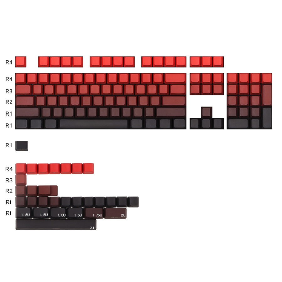 【JKDK】polar day PBT keycap font transmits light OEM profile gray and ...