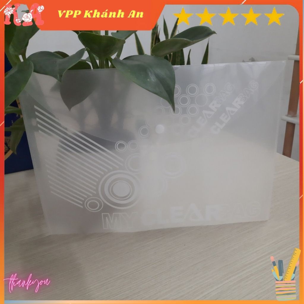 Clear bag, túi khuy khổ A TL trơn đẹp | Shopee Việt Nam