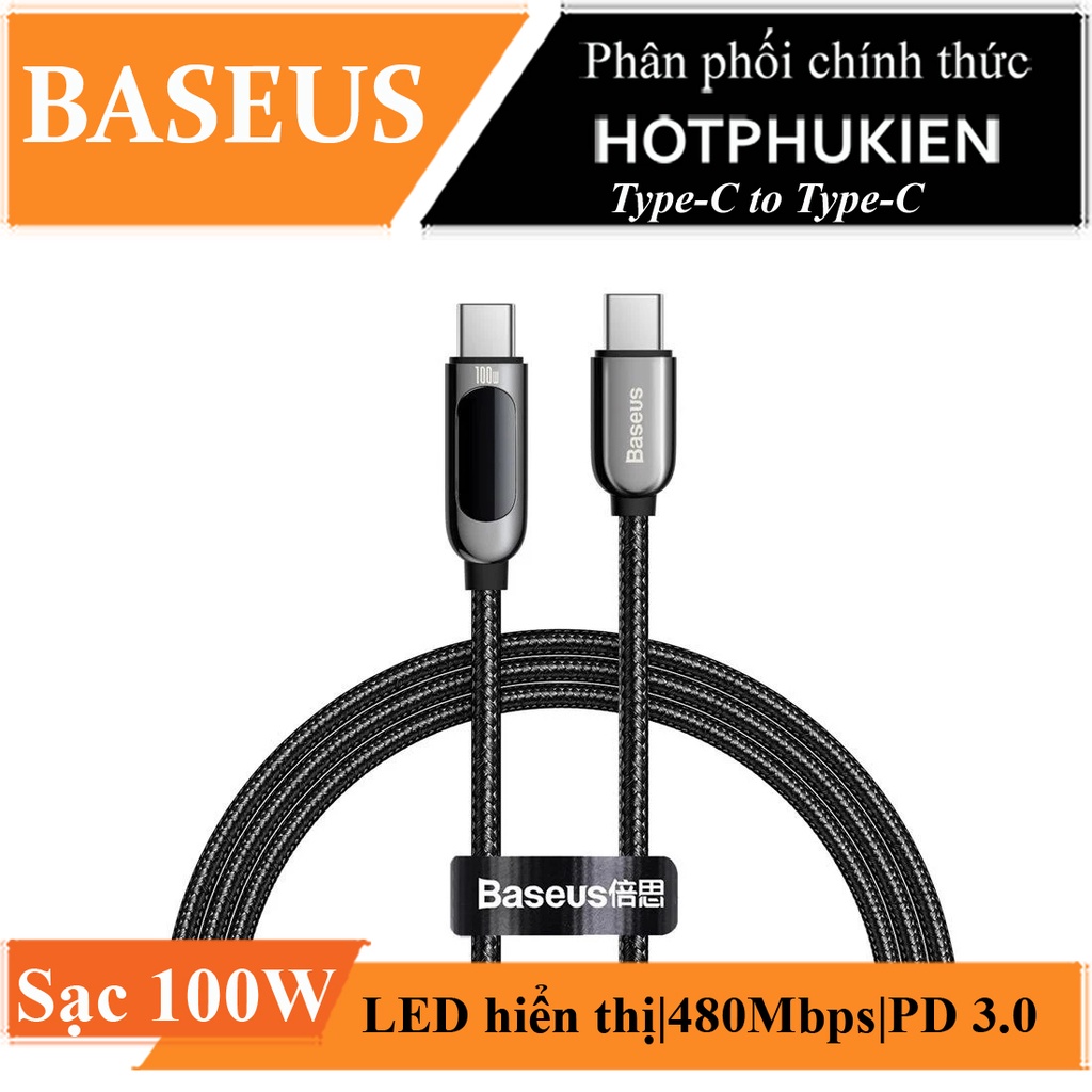 Dây Cáp Sạc Nhanh 100w Chuẩn Pd 3 0 Type C To Type C Hiệu Baseus