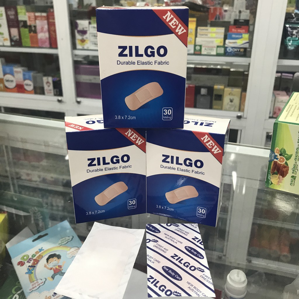 Băng cá nhân zilgo 30 miếng bản lớn 3,8 X 7,2cm | Shopee Việt Nam