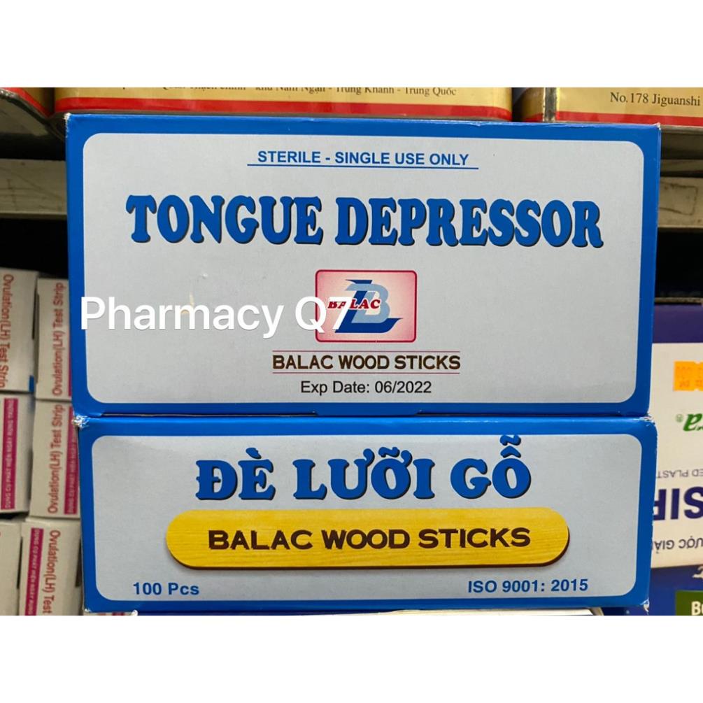 Que đè lưỡi gỗ tiệt trùng BALAC WOOD STICKS ĐA DỤNG (để quét sáp wax ...