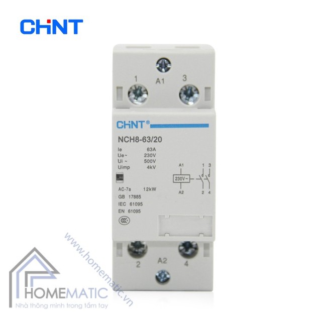[Hàng tốt] Khởi động từ 1 pha CHINT NCH8 63A | Shopee Việt Nam