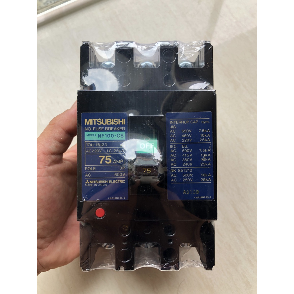 Aptomat 3pha 75A 380V MITSUBISHI JAPAN | Shopee Việt Nam