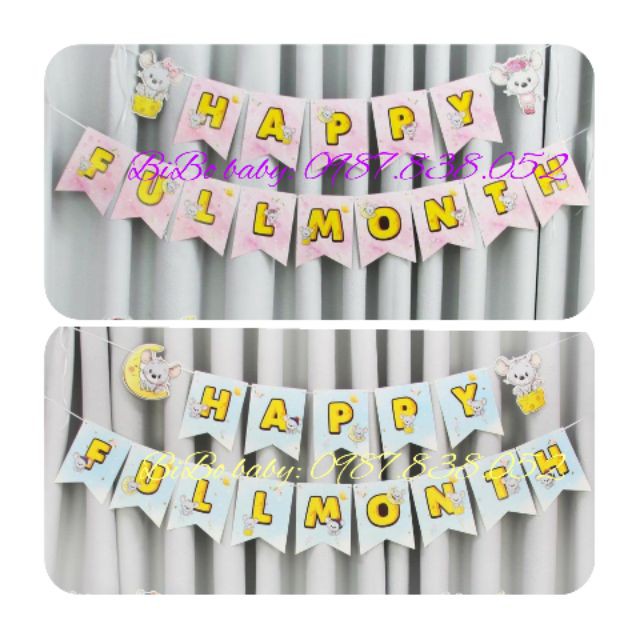 Dây chữ Happy Fullmonth | Shopee Việt Nam