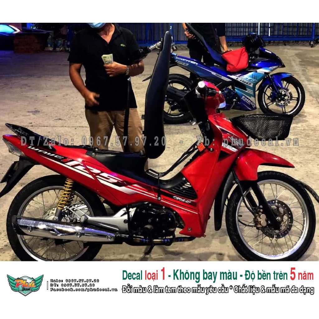 Tem rời Wave 125 i đỏ đen (G) | Shopee Việt Nam