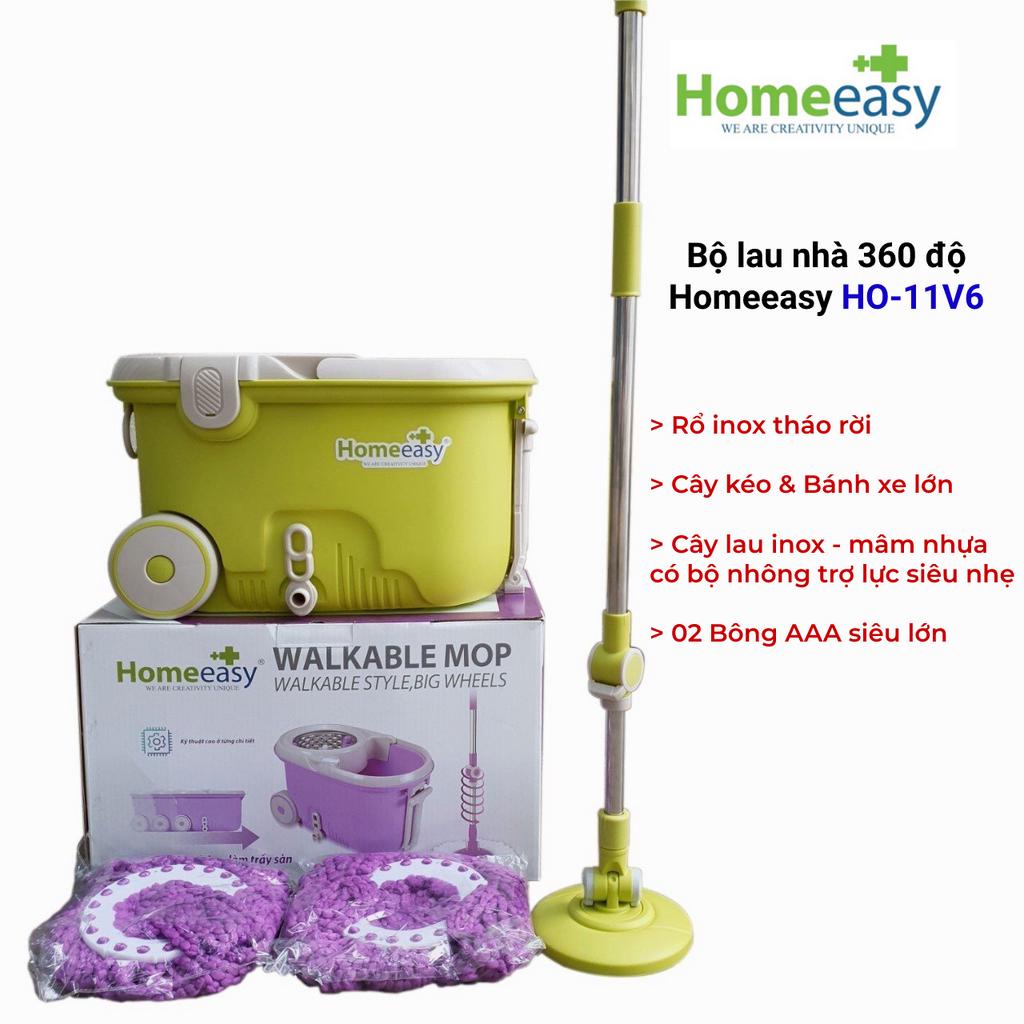 Bộ lau nhà 360 độ Homeeasy Walkable Mop | Shopee Việt Nam