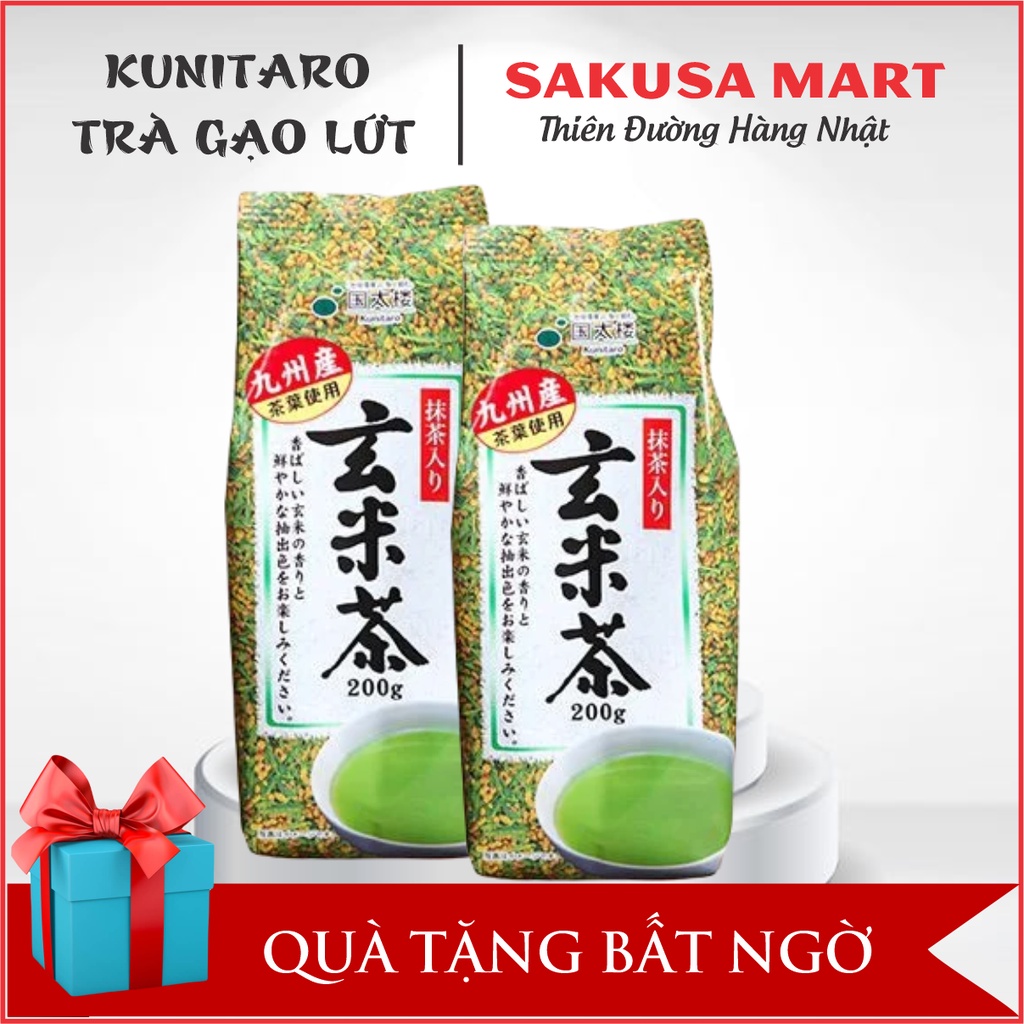 ( Date T12/2025 ) gạo lứt Nhật Bản trà xanh gạo lứt rang Kunitaro 200g nội địa Nhật | Shopee ...