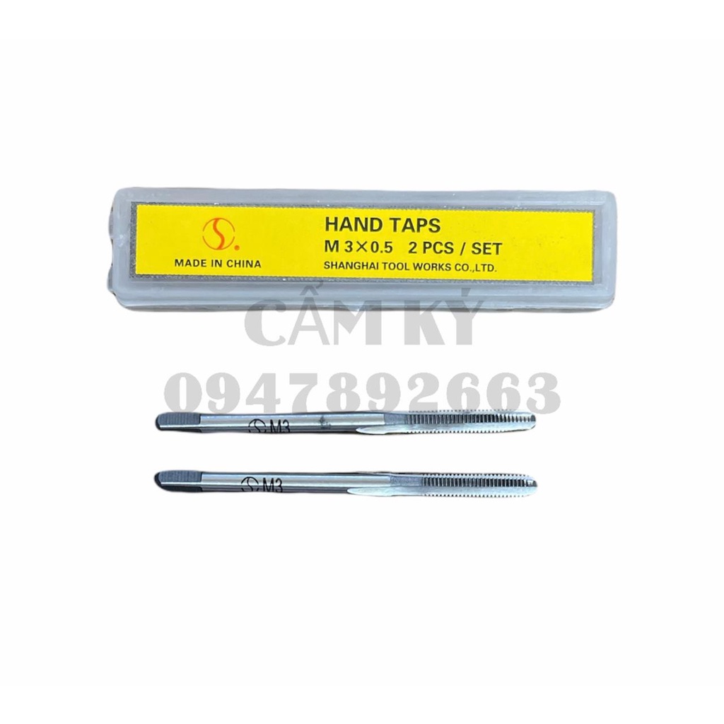 Bộ taro 2 cây SHANGHAI hệ mét Thượng Hải đầy đủ size từ M3 tới M18 răng ...