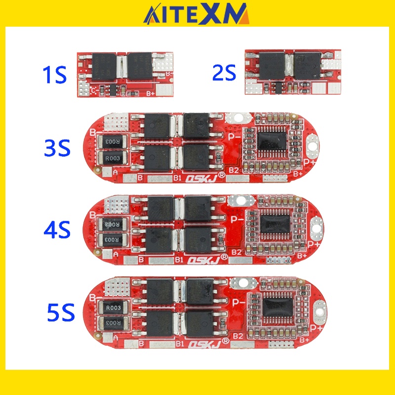 Bảng Mạch Bảo Vệ Pin Lithium Bms 1S 2S 10A 3S 4S 5S 25A Bms 18650 ...