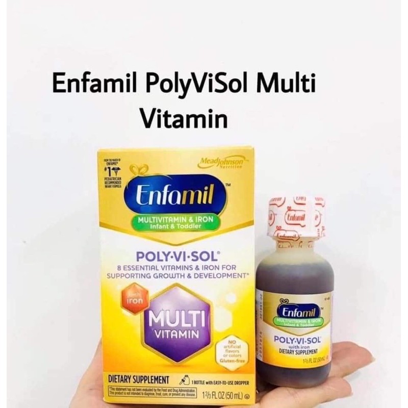 ENFAMIL POLY VI SOL - Vitamin cho trẻ có bổ sung thêm sắt Iron | Shopee ...