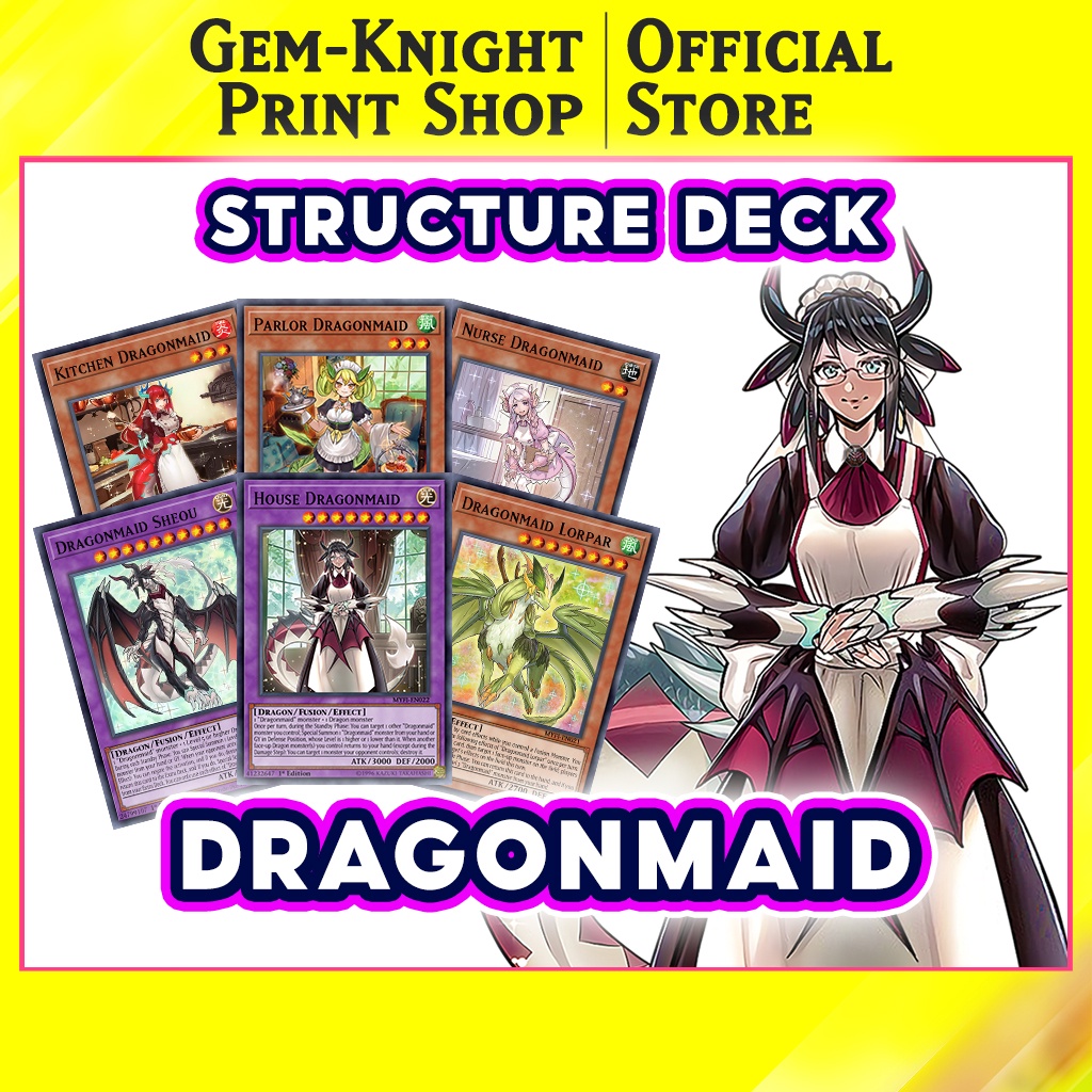 [Bài In] Bộ bài Yugioh - Structure Deck: Dragonmaid | Shopee Việt Nam