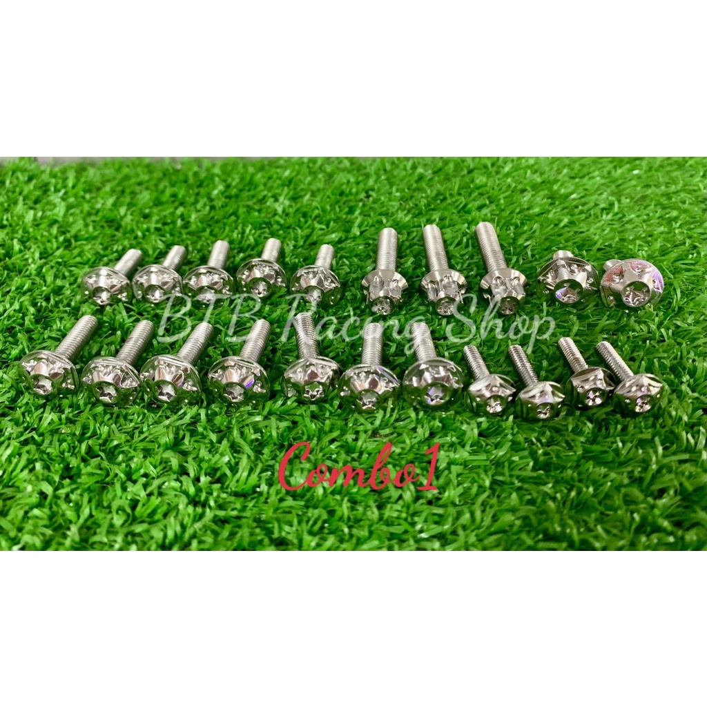 Full ốc dàn áo Salaya inox 304 (giao mẫu ngẫu nhiên) cho các dòng xe Fu ...