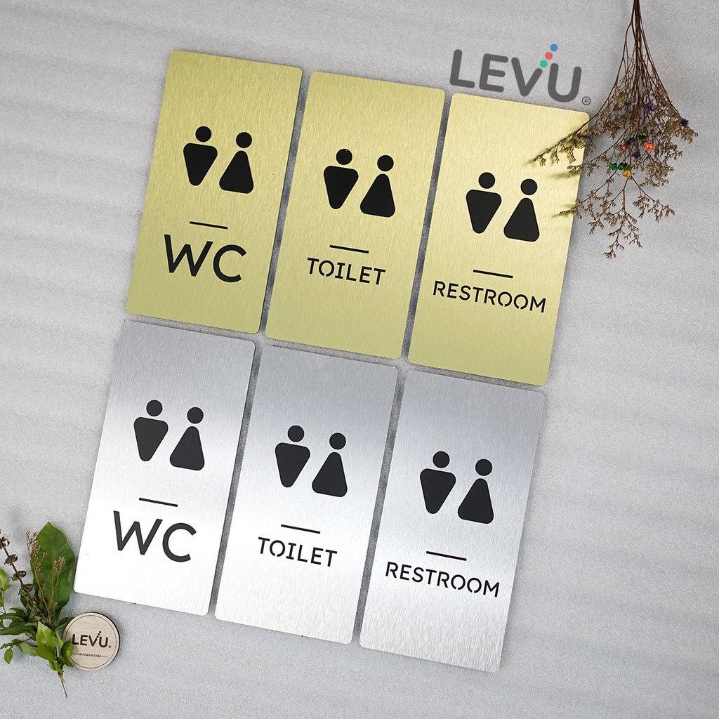Bảng nhôm alu xước WC – Toilet – Restroom mẫu mới LEVU-ALU07 | Shopee ...