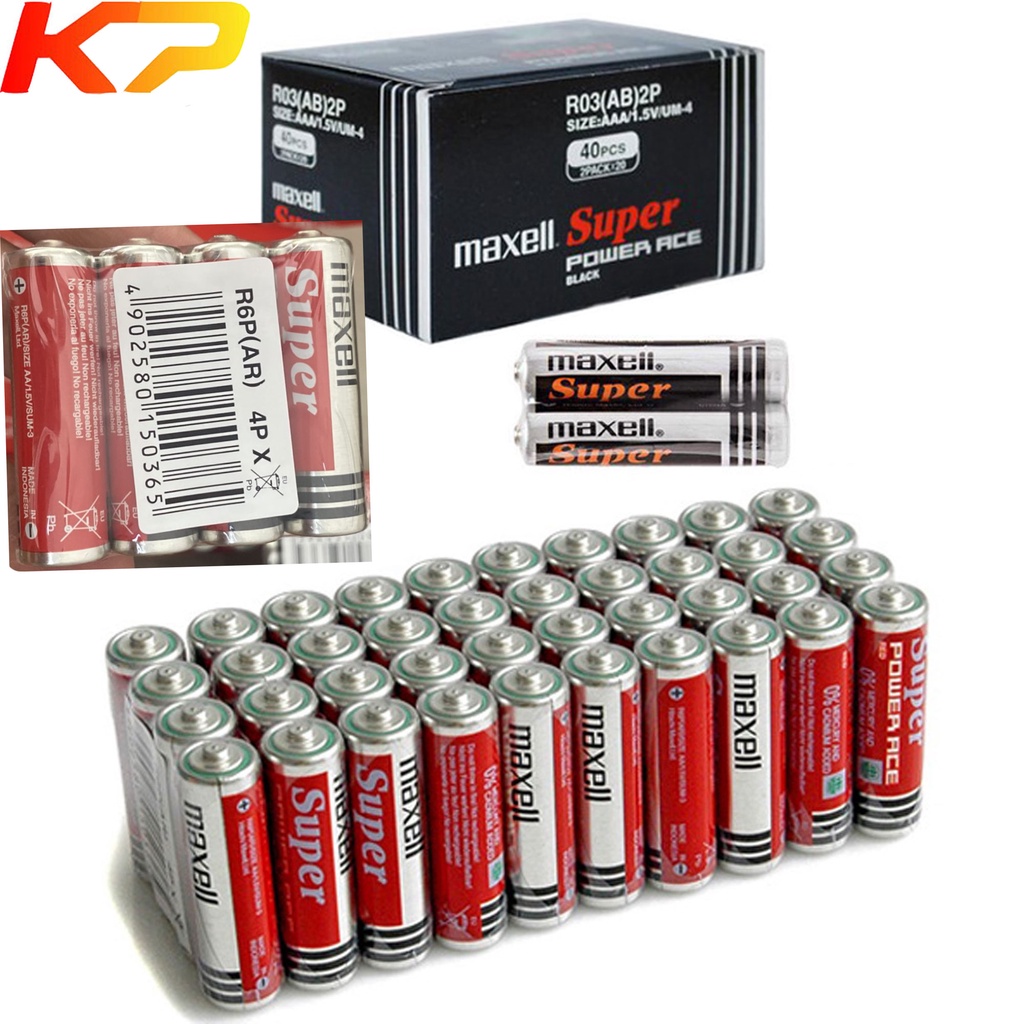 Pin AA 1.5v Maxell R6P(AR)4P Super Power ACE, Pin Maxell AAA _[Chính ...