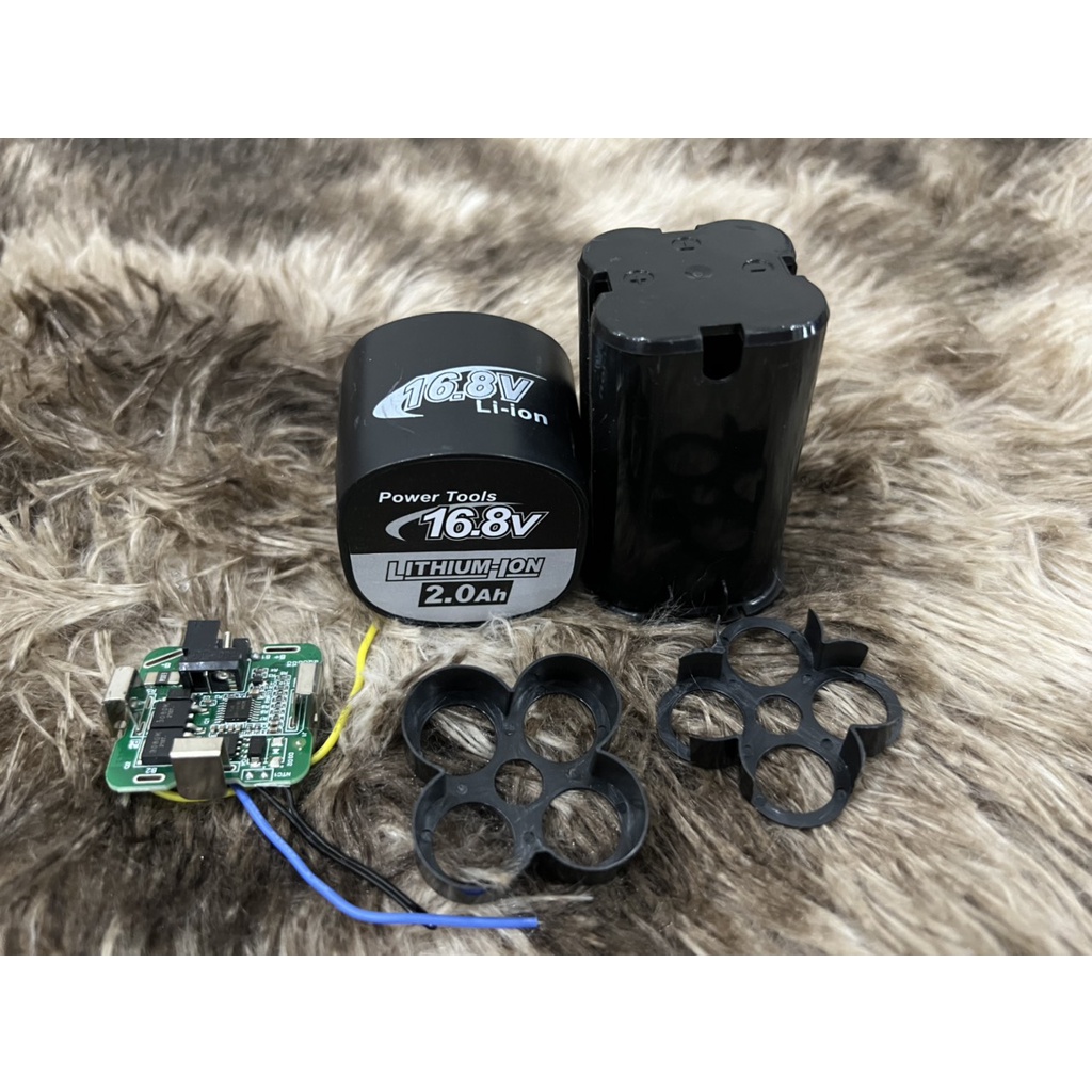 Vỏ mạch pin 4 cell tàu 16.8V Li-ion vuông, Jack sạc DC. BN. | Shopee ...