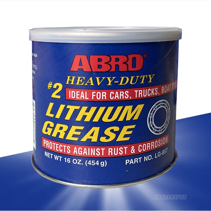 Mỡ bò Abro Heavy-Duty Lithium Grease LG-857 Bôi trơn bạc đạn vòng bi và ...