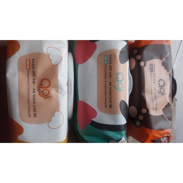 Giấy ướt Agi 100 tờ không hương / màu nâu( màu ngẩu nhiên) | Shopee Việt Nam