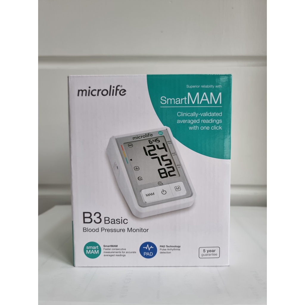 Máy đo huyết áp bắp tay Microlife B3 Basic có kèm Adapter -BH 5 năm ...